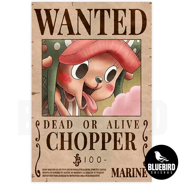 POSTER ONE PIECE WANTED COLECCIONABLE - CHOPPER – BLUEBIRD SHISHAS
