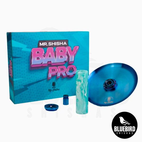 KIT MÁSTIL MR.SHISHA BABY PRO - BLUE - TURQUESA – BLUEBIRD SHISHAS